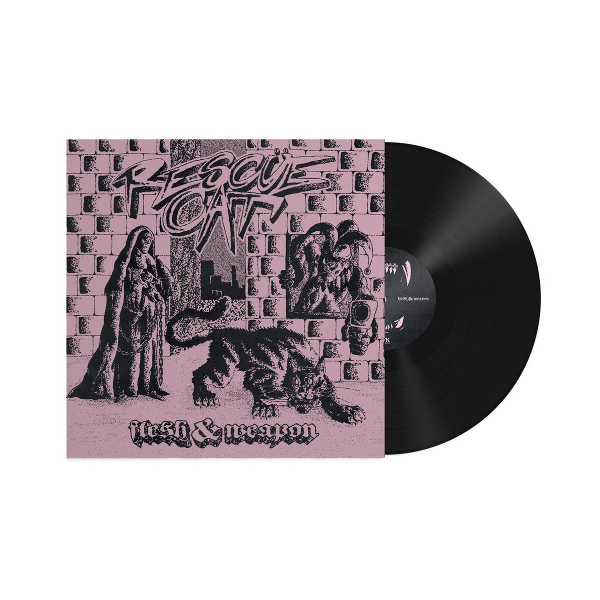 Rescue Cat - Flesh & Weapon - Black LP – Technique Records LLC